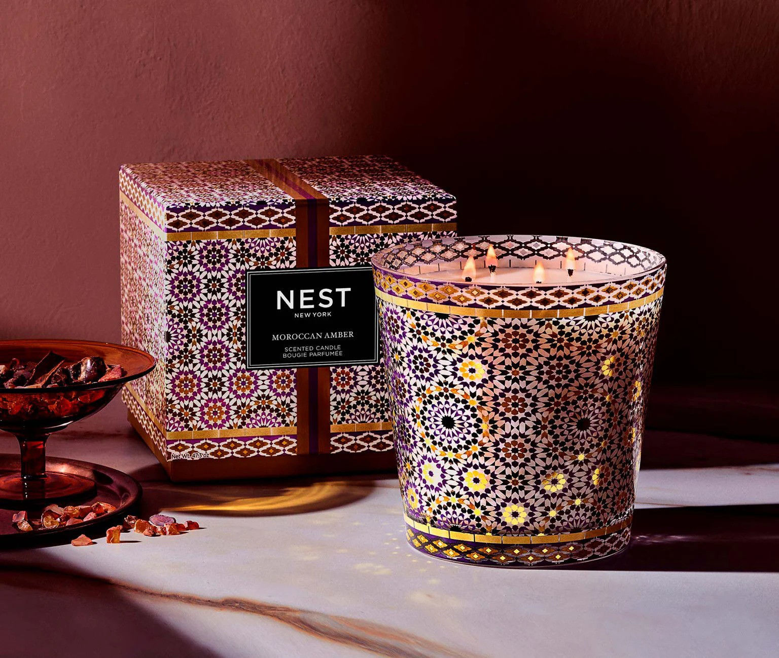 Moroccan Amber Decorative Luxury Candle by NEST New York | Fairy Tales ...